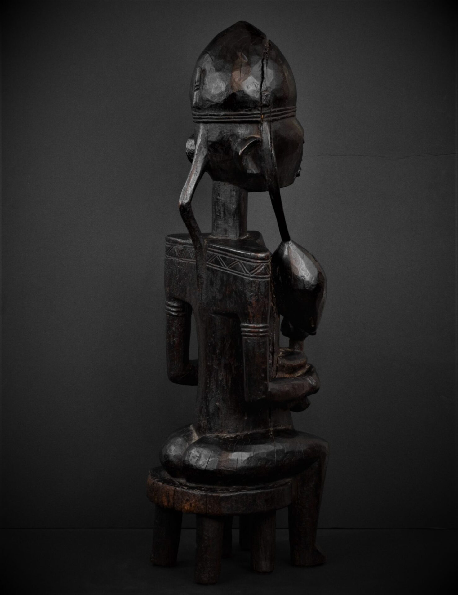 Statue Mère et enfant Bamana, Gwandusu, Mali - Galerie Eve Begalli